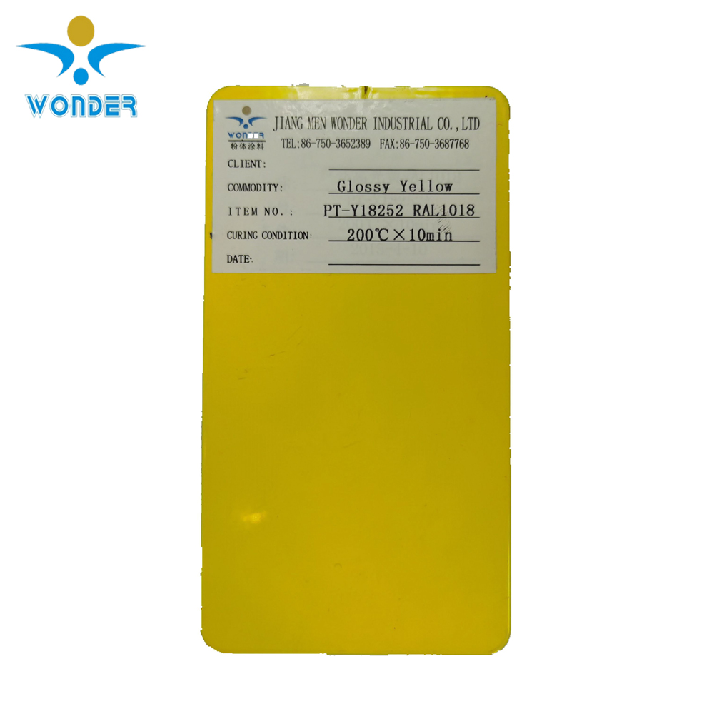 Epoxy Electrostatic Glossy Yellow Ral 1018 Powder Coating for Iron ...